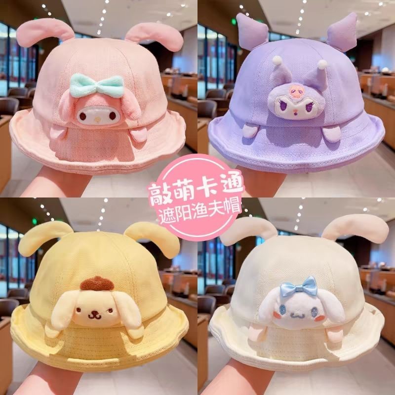 Sanrio Kuromi Cinnamoroll Melody Purin Children's Hats Girls Cartoon ...