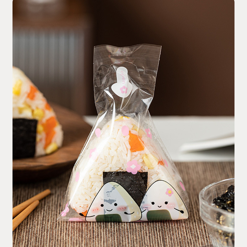 100Pcs Onigiri Wrappers Triangle Rice Balls Bags, 50Pcs Food Grade ...