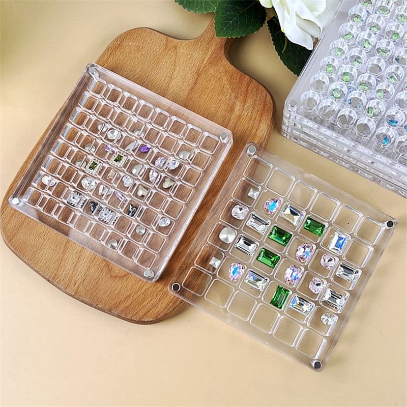 Magnetic Clamshell Display Box Transparent Acrylic Nail Art, Crystal ...