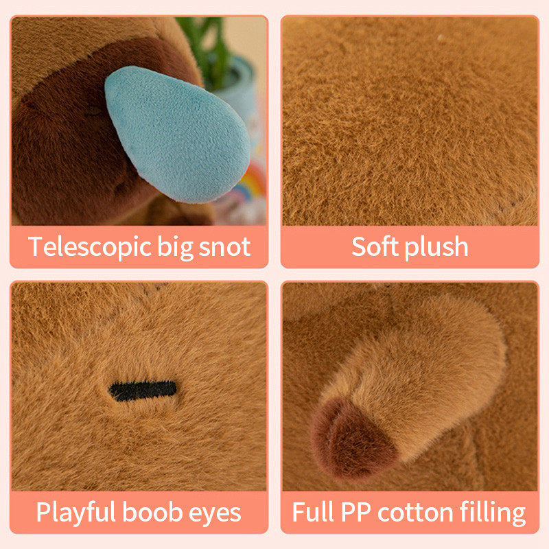 Snot Capybara Plush Doll Funny Snot Capybaras Dolls Soft Toy Gift ...