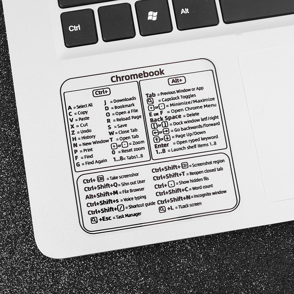16 Style DIY Shortcut Key Tips Stickers for Laptop Keyboard Tablet ...