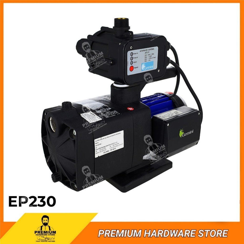 GEMINI EP230PC Automatic Booster Pump 800W Auto Water Pump Booster ...