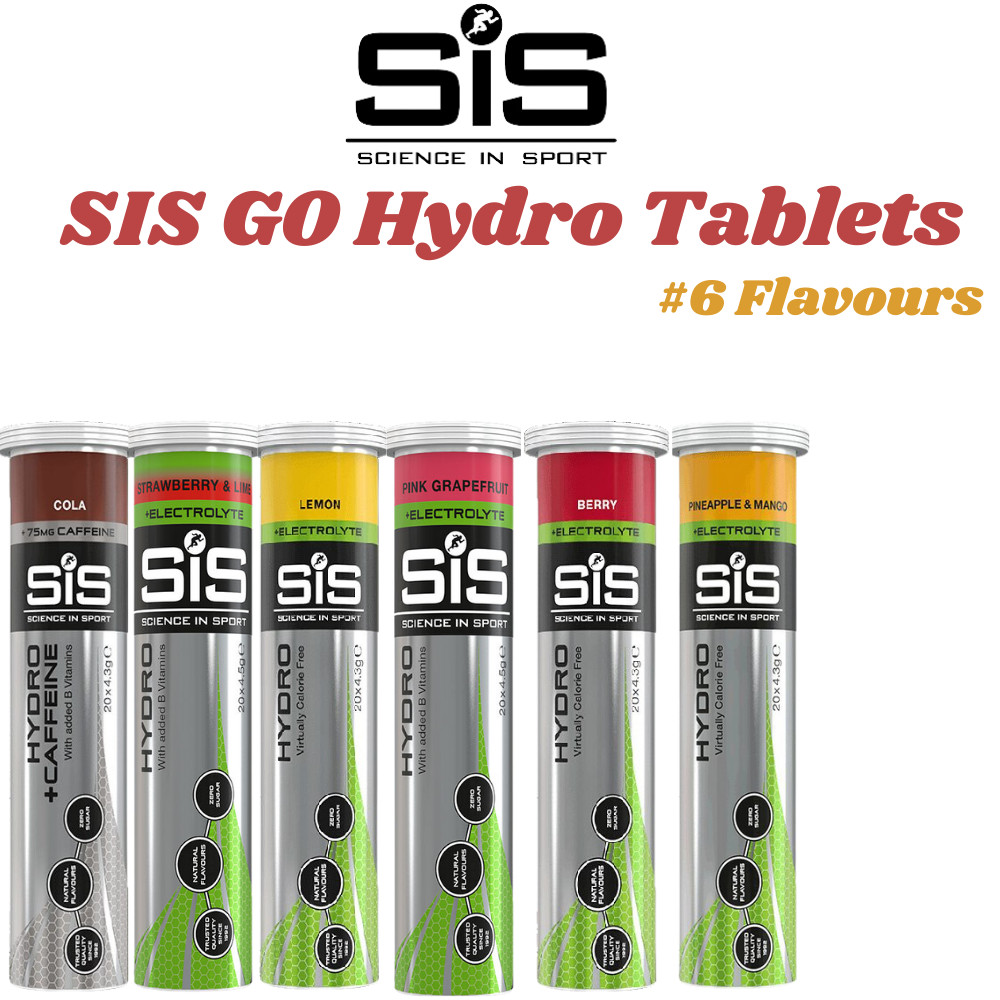 INSTOCK SIS Go Hydro Tablets 20 (1Tube) HALAL Cola Lemon PinkGrapefruit ...