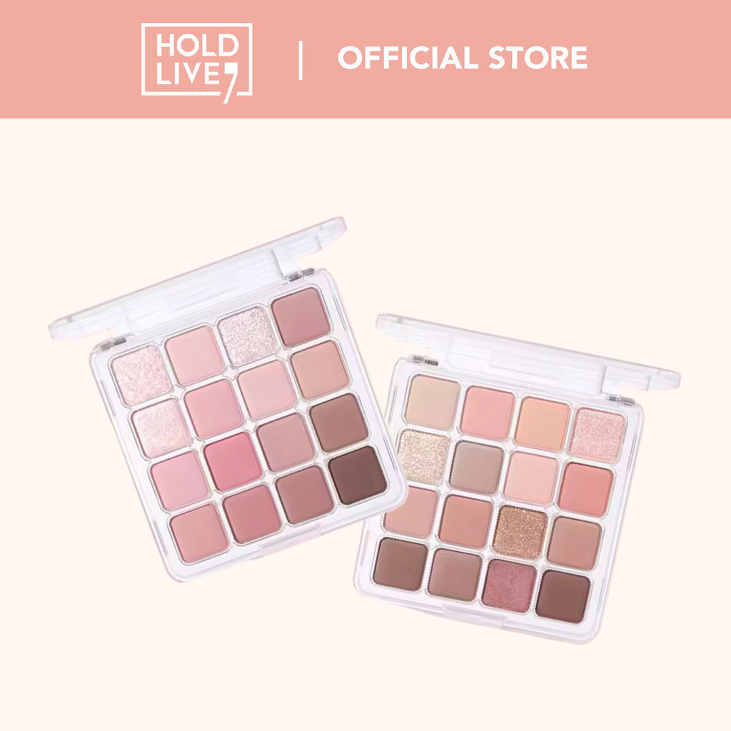 HOLD LIVE Checkered 16-Color Eyeshadow Palette HoldLive 方格16色眼影盘落日魔法眼影盘 ...