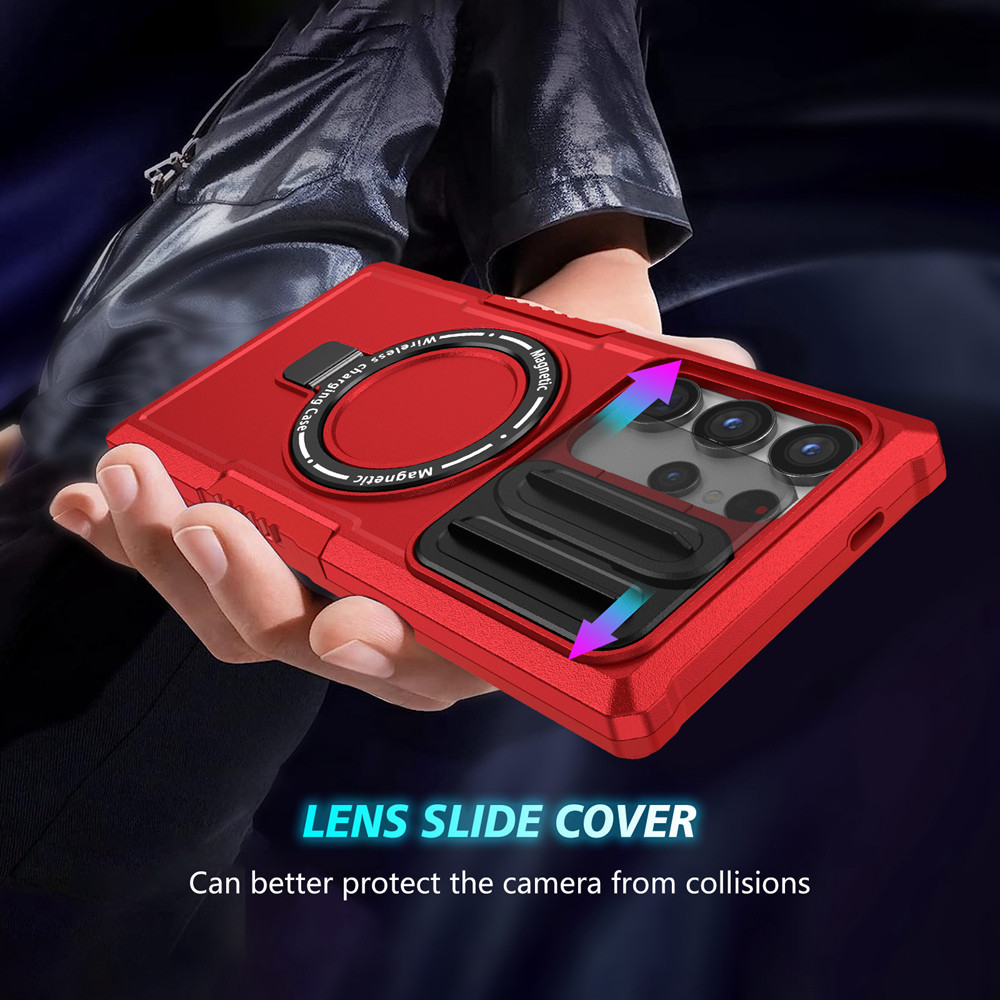 KEYSION Case for Samsung S24 Ultra S23+ S22 S21 S20 FE Slide Camera ...