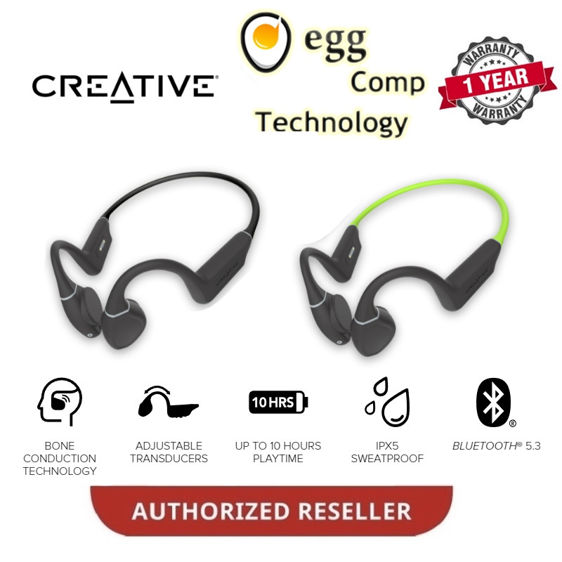 CREATIVE OUTLIER FREE + WIRELESS BONE CONDUCTION HEADPHONES | Shopee ...