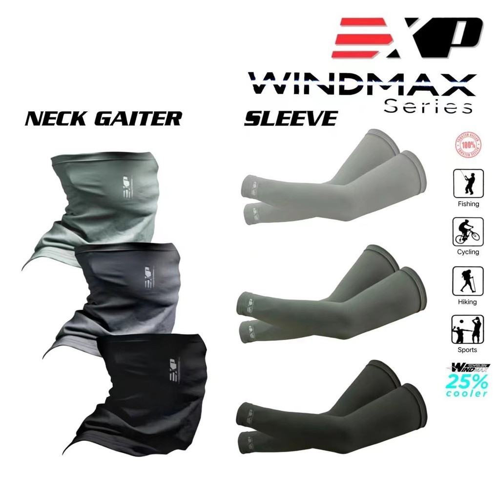 EXP WINDMAX UV NECK GAITER & UV HAND SLEEVE (UPF 50+) | Shopee Malaysia