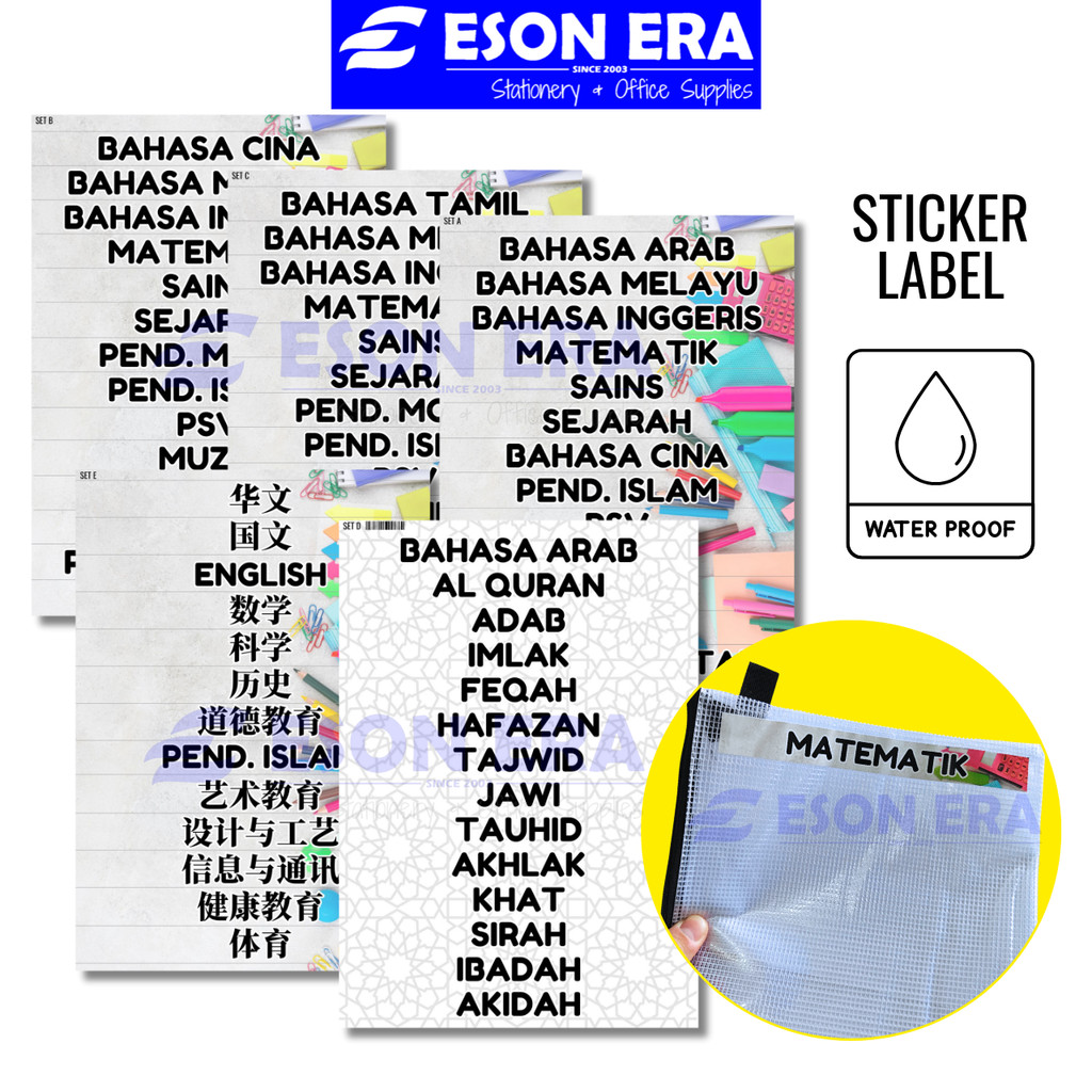 Sticker Subject Waterproof PVC Sticker Full Colour | Shopee Malaysia