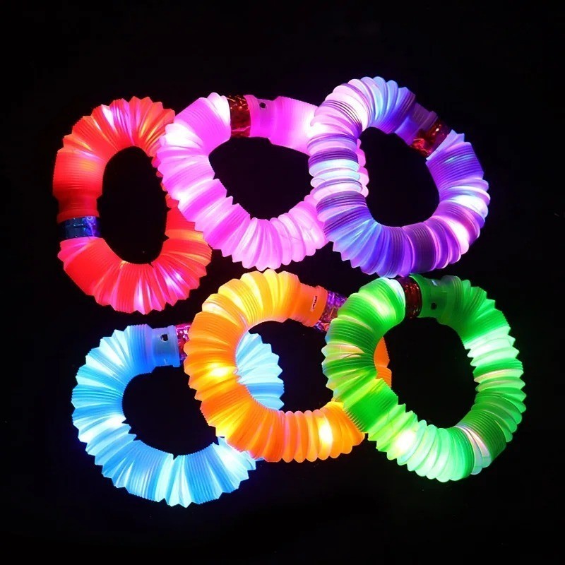 Colorful Luminous Pop Tubes - Stress Relieve Telescopic Tube - Funny ...