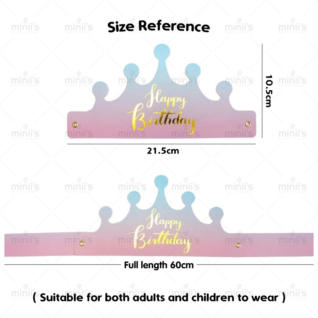 MINIIS Happy Birthday Hat For Kid Adult Birthday Cap Topi Birthday ...