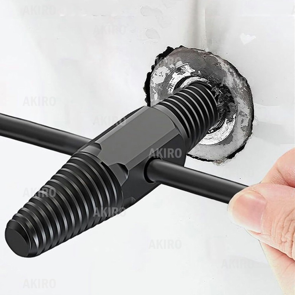 AKIRO 2 in 1 Broken Water Pipe Screw Extractor Kit Double Head Pipe ...
