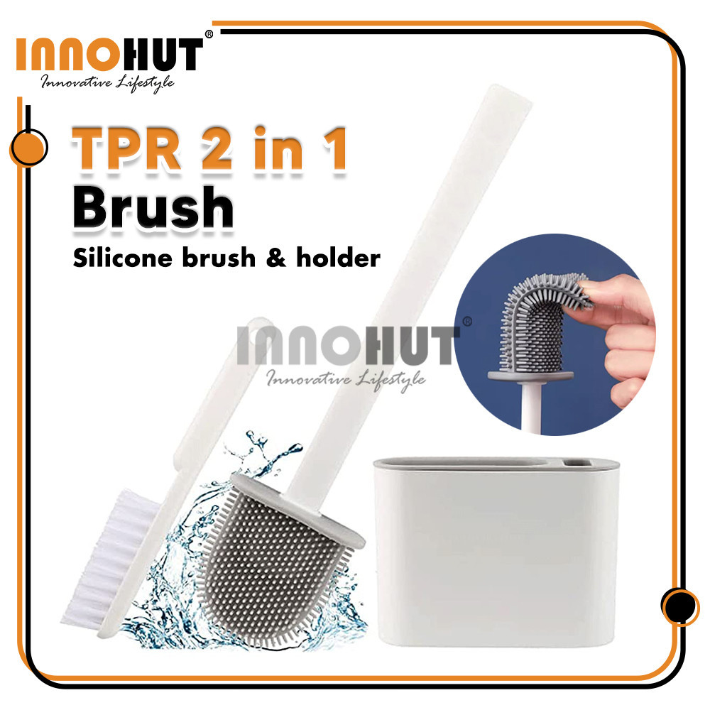 [2 In 1] Innohut Toilet Brush Berus Cuci Tandas Toilet Bowl Cleaning ...