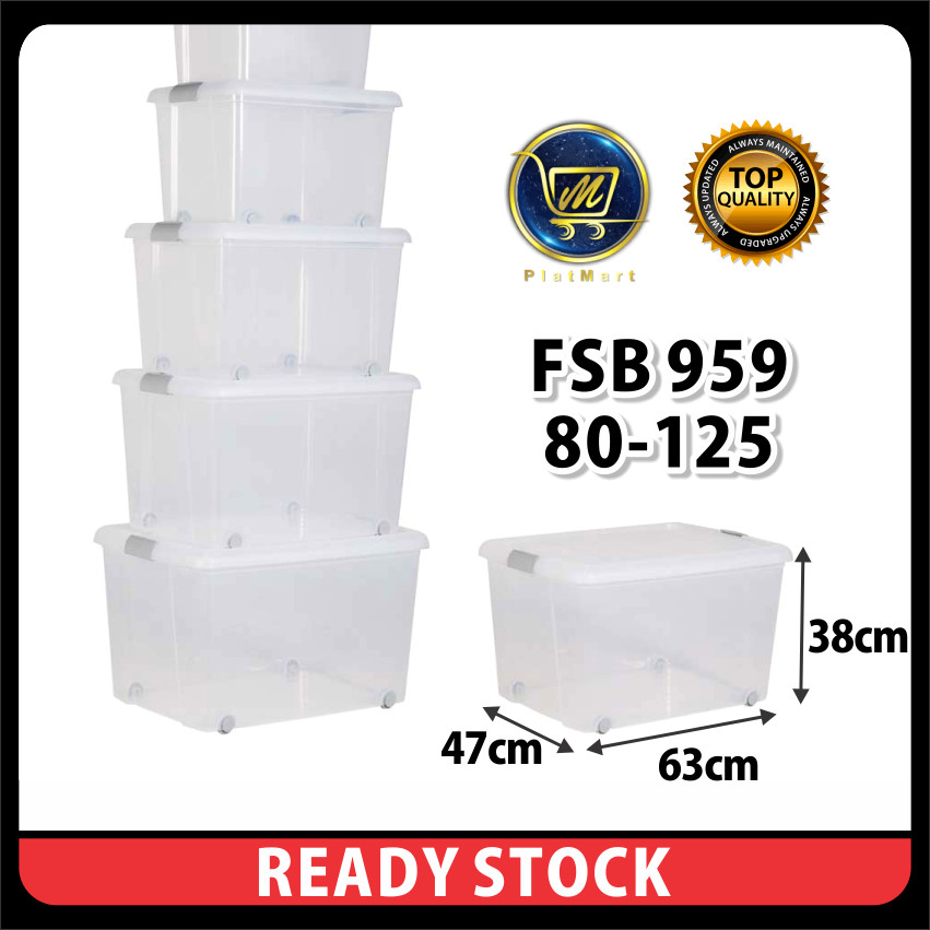 PlatMart - [READY STOCK] 77 Liter, Felton Iconic Storage Box With Wheel ...
