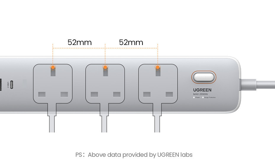 UGREEN 30W 6 in 1 Power Extension Socket Power Extension Socket Power ...