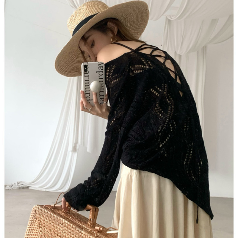 SUXI - Sexy Backless Fashion Casual Thin Korean Style Loose Long ...