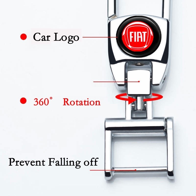（FT） Fiat Keychain Car Motorcycle Key Holder Fashion Men Women Creative ...