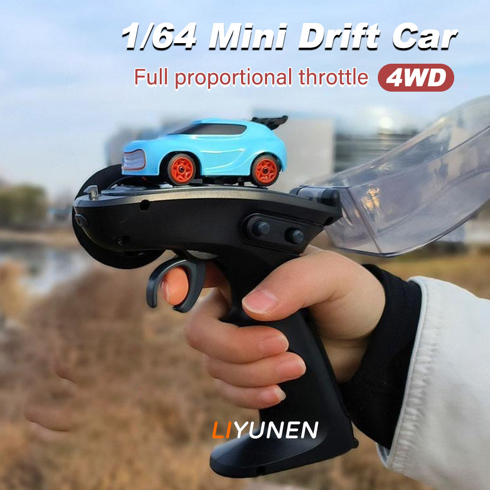 1:64 Desktop Mini RC Drift Car AE86 Model 4WD Full Proportional ...