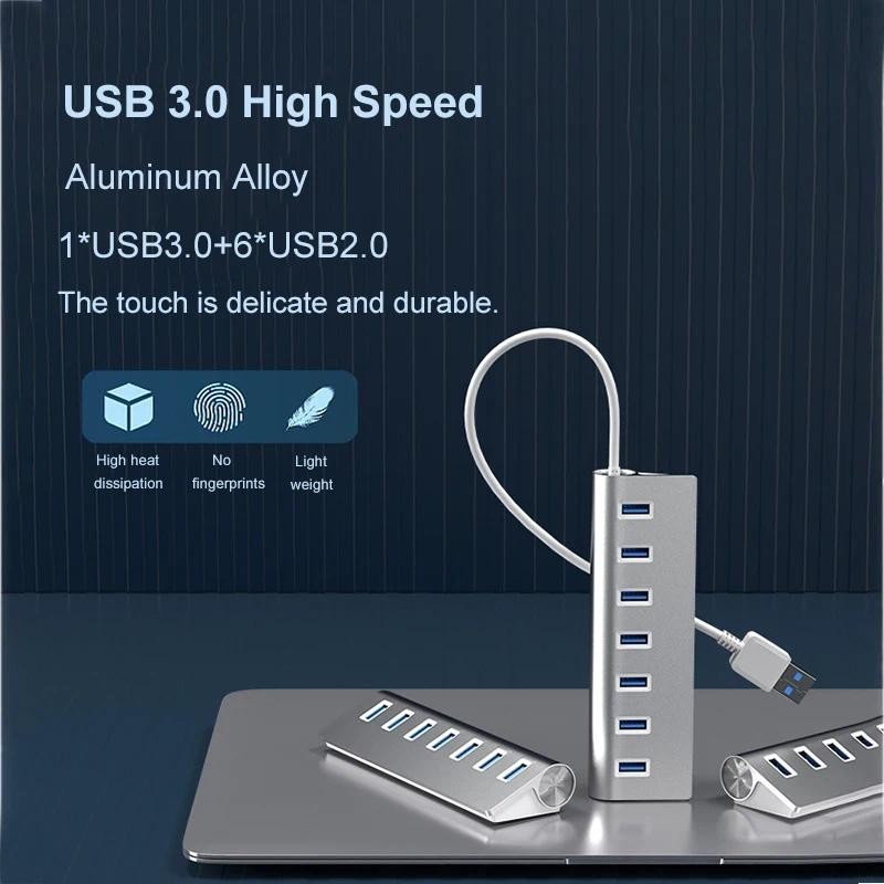 7-IN-1 USB 3.0 HUB 5Gbps High Speed USB Docking Station Extender OTG ...