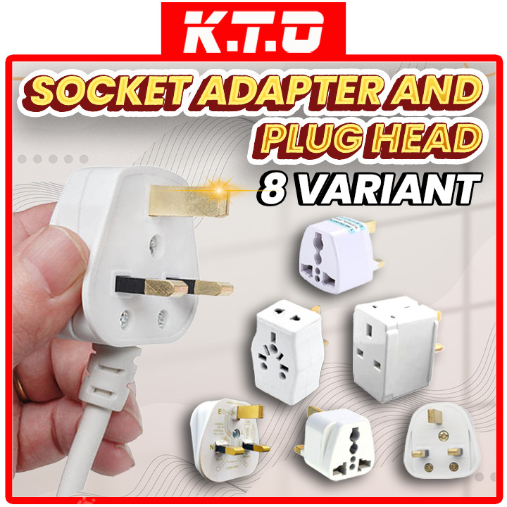 3 Way 3 Pin Plug Adapter Universal International Travel Adapter Charger ...