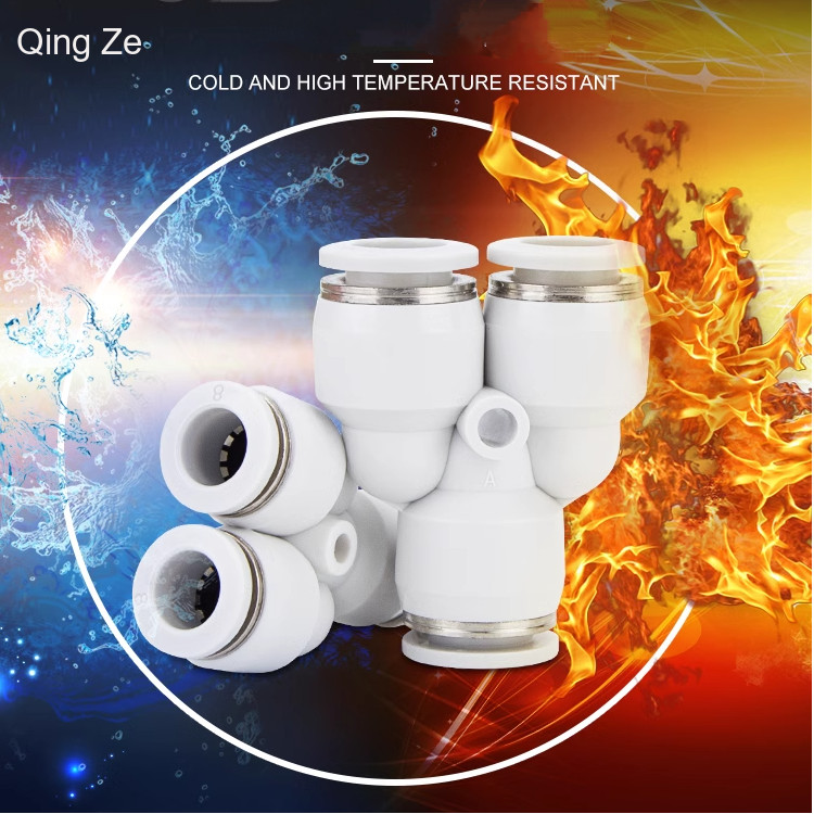 Pneumatic Trachea Quick Connector Quick Plug Y-Type Tee High-Strength ...