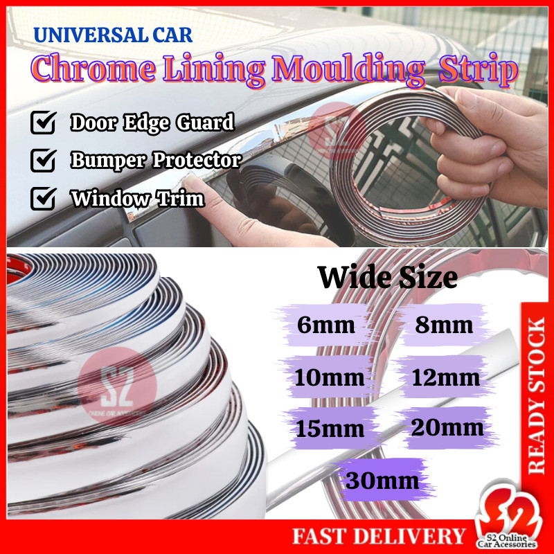 Universal Trim Hiasan Krom Kereta Garis Hiasan Car Chrome Lining Trim ...