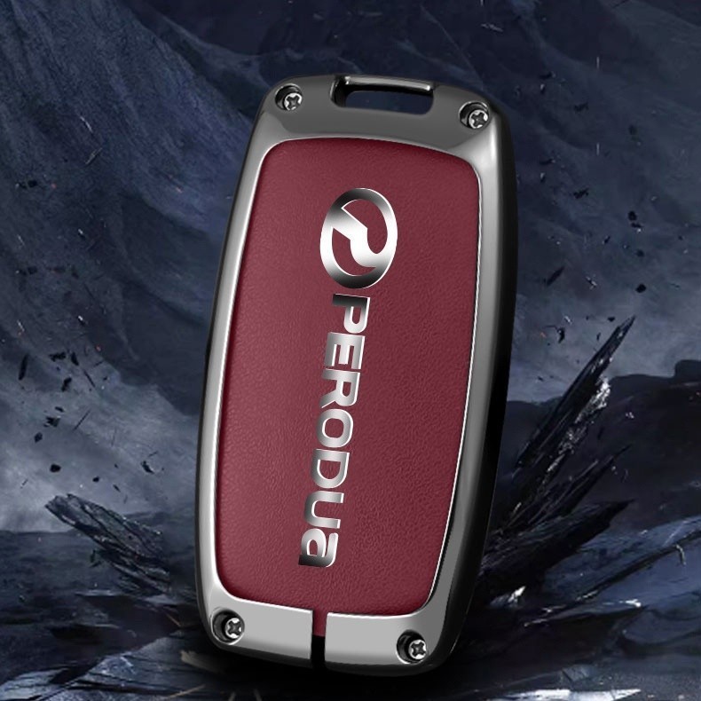 Car Key Protection Key Cover Leather Car Key Case Cover Perodua Ativa ...