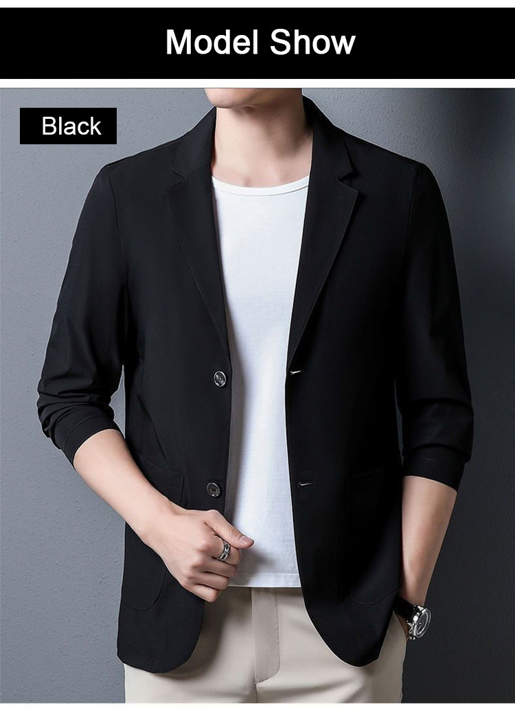 【Ship in 24H】[Light/Thin/Breathable]免烫抗皱Men's Light And Mature Jacket ...