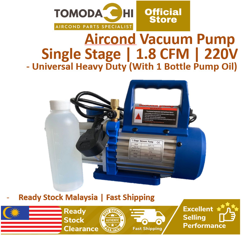 TOMODACHI AC Vacuum Pump Aircond Kereta Rumah 1.8 CFM 150W Heavy Duty ...