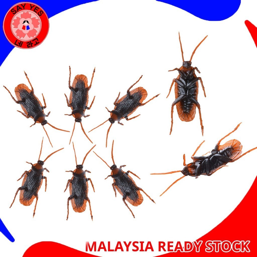 SayYes Halloween Toy Fake Cockroach Prank Cockroach Realistic Fake ...