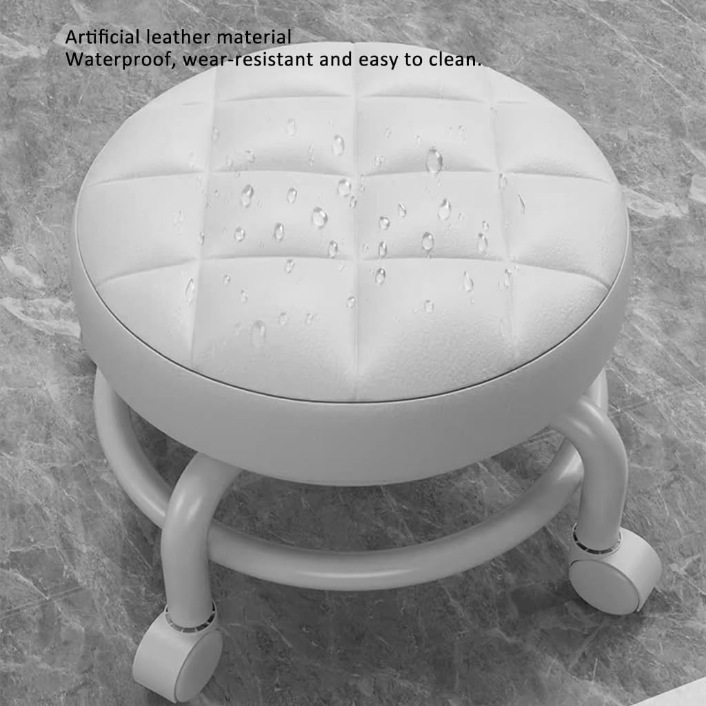 LH 360° Rotating Low Roller Seat Stool Pulley Wheels Stool Adjustable ...