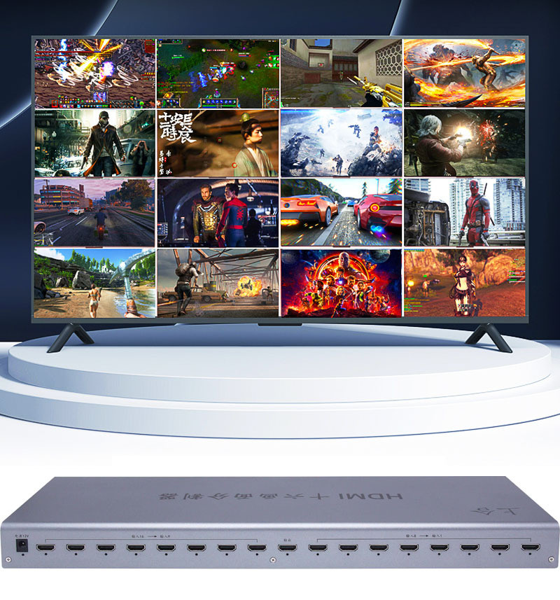 4K HDMI 16x1 Quad Multi-viewer Switcher 1080P Seamless Switch ...