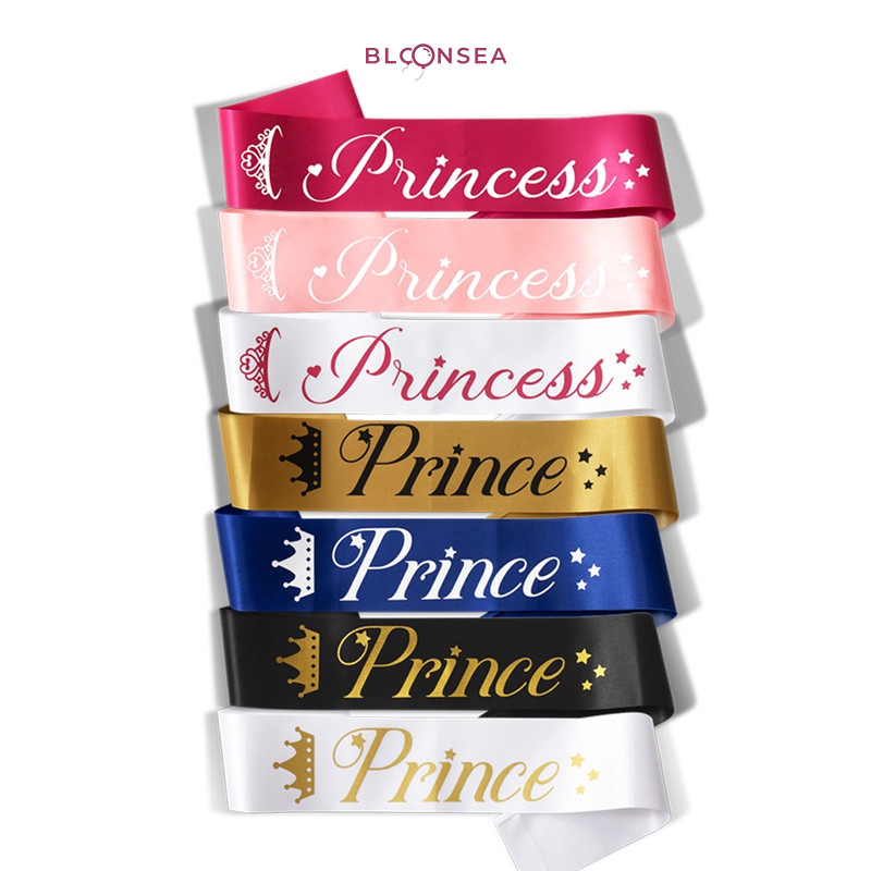 Sash Prince / Princess Of The Night Sashes Coronation Royalty Crown ...