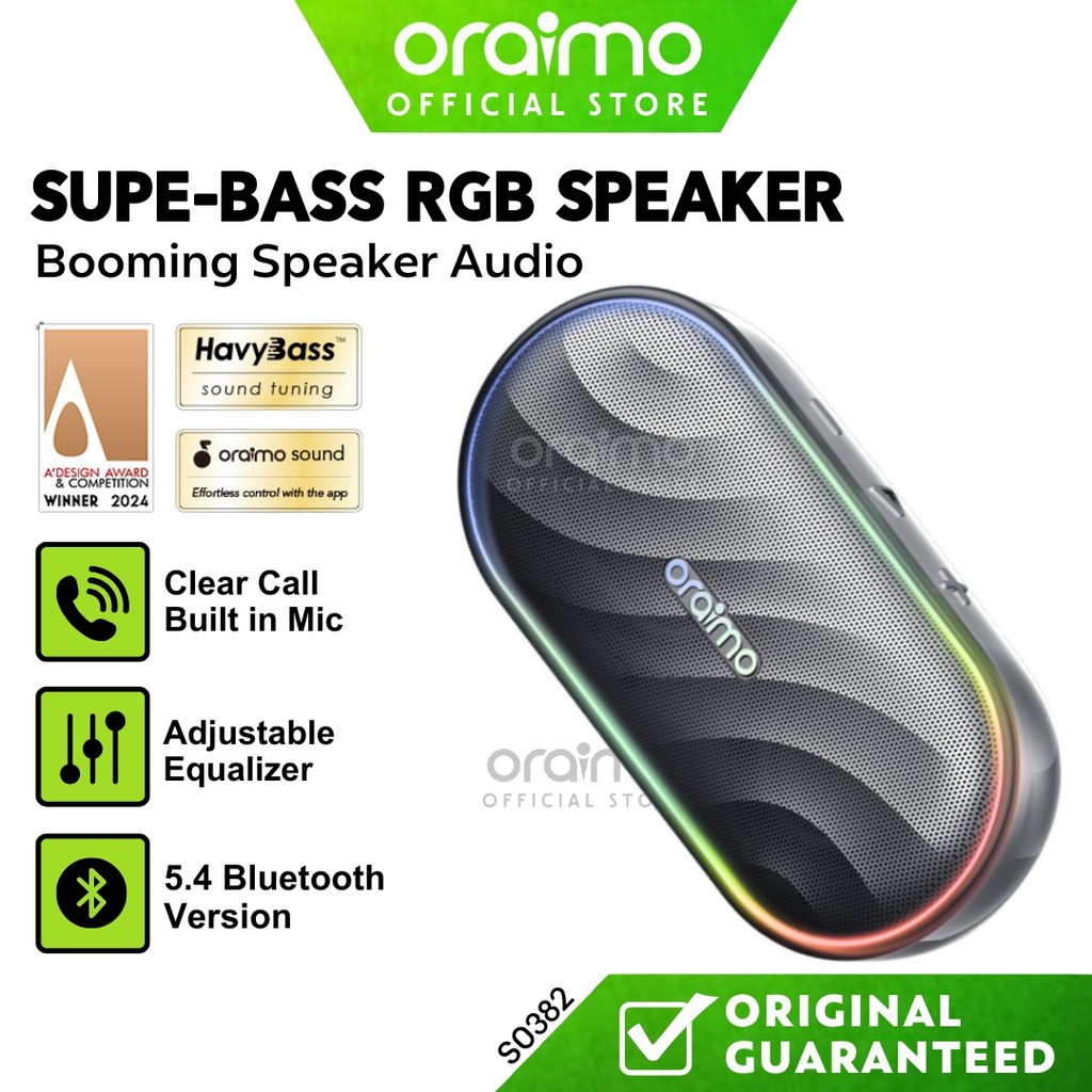 ORAIMO Portable RGB Bluetooth Wireless Bass Speaker Radio With ...
