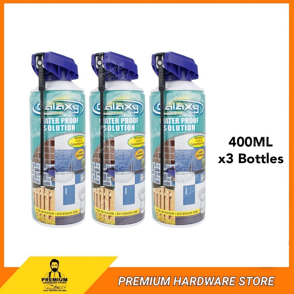 GALAXY WATERPROOF SOLUTION 400ML (3 Bottle) Interior Water Proof Toilet ...