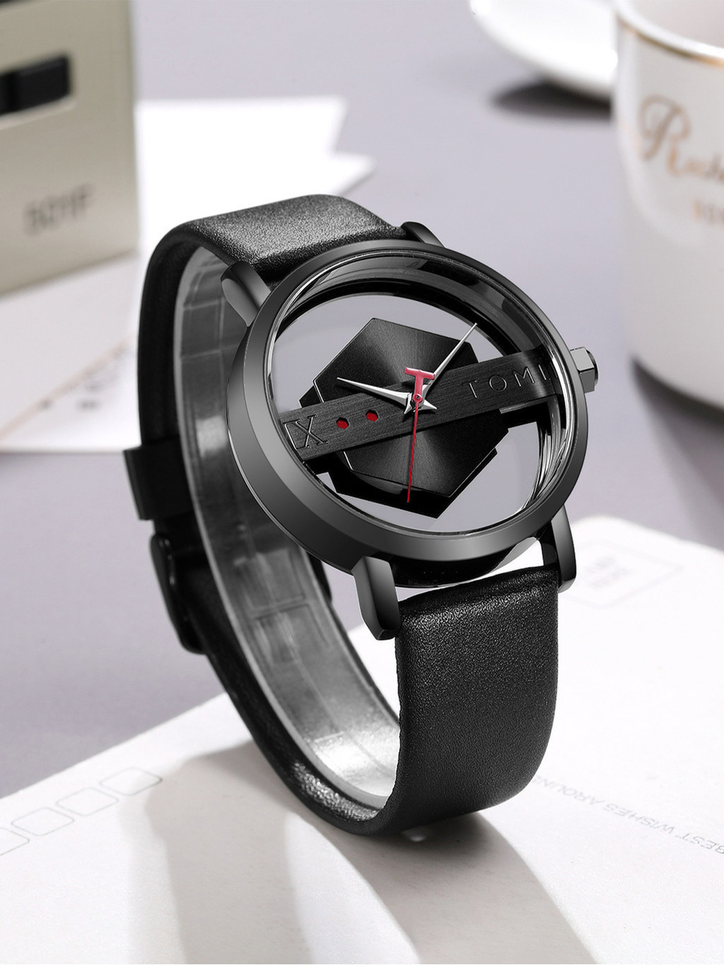 [New Style] TOMI Hollow Design See-Through Watch Unisex Casual Fashion ...