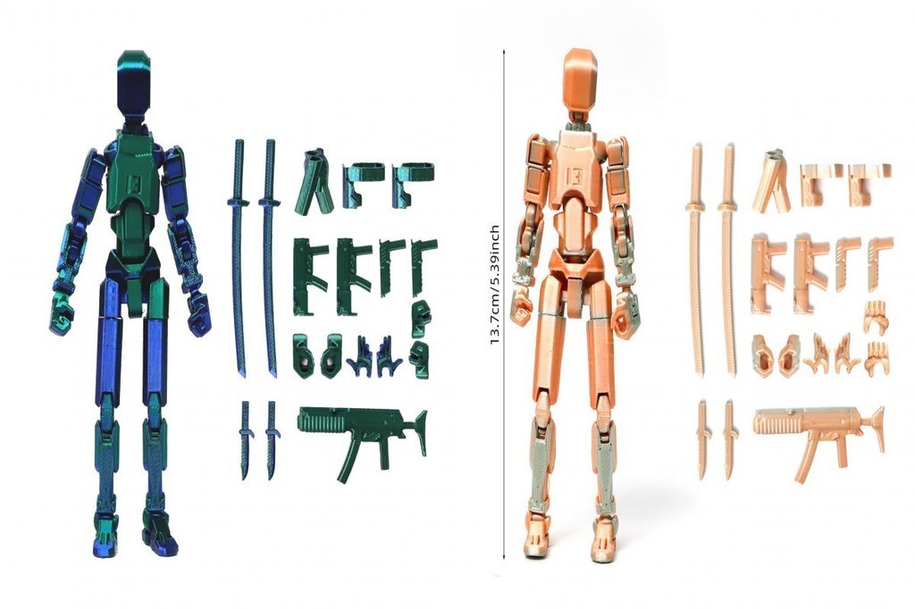 [TS] Diy Action Figure Kit Interactive Poseable Toy Colorful Diy 3d ...