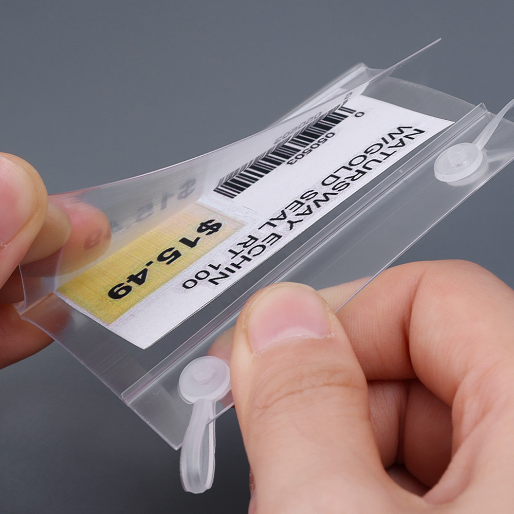 Plastic Adjustable Price Signs Tags Durable Transparent Supermarket ...
