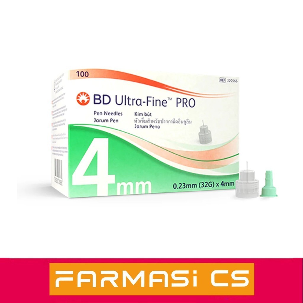 BD Ultra-Fine Pro Pen Needles 0.23mm (32g) x 4mm 100 Pieces / 100 ...