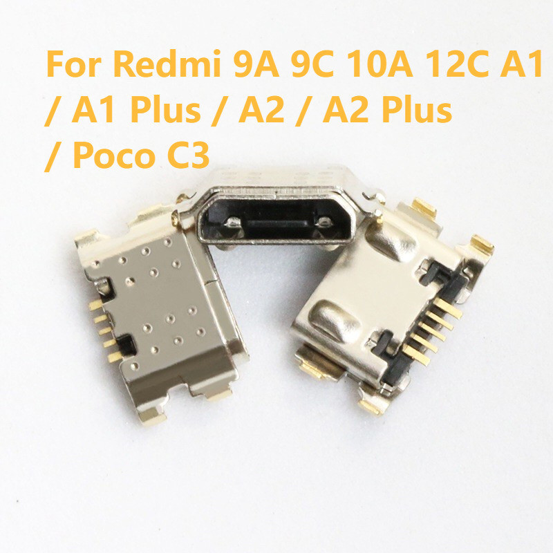 5-50pcs USB Charging Charger Port For Redmi 9A 9C 10A 12C A1 / A1 Plus ...