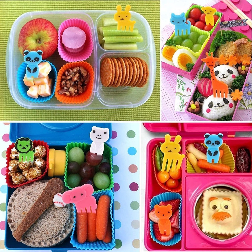 54pcs Mini Sauce Bottles Sauce Box Fruit Fork Set Squeeze Bottle Bento ...