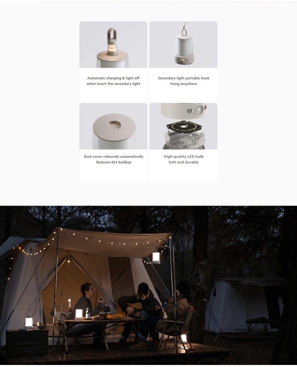 Xiaomi Multi-Function Camping Lantern | Separable Dual-Light Design | Bluetooth Smart Control ...