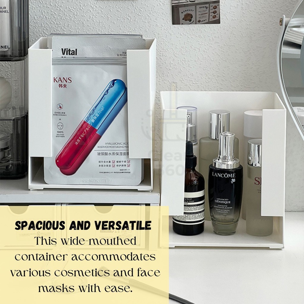 Facial Mask Organizer Sheet Mask Storage Box Container Stackable Makeup ...