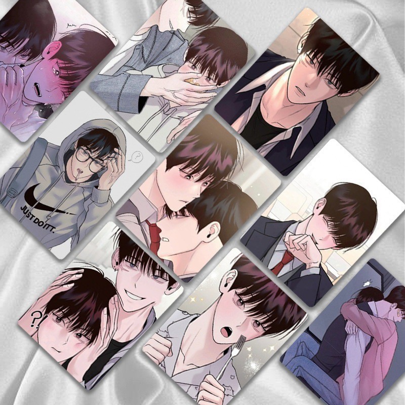 55 Pcs Korean BL Manhwa Shell Pearl Boy Laser Lomo Card Nightby The Water,Anastasia,Unrooted ...