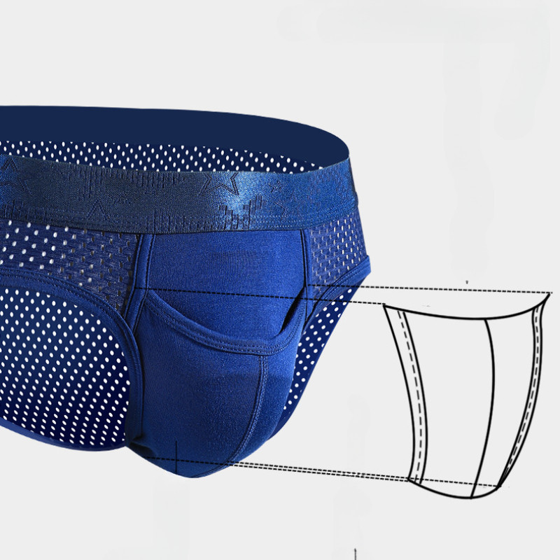 Men Fashion U-Convex Inner Crotch Separation Breathable Ice Silk ...