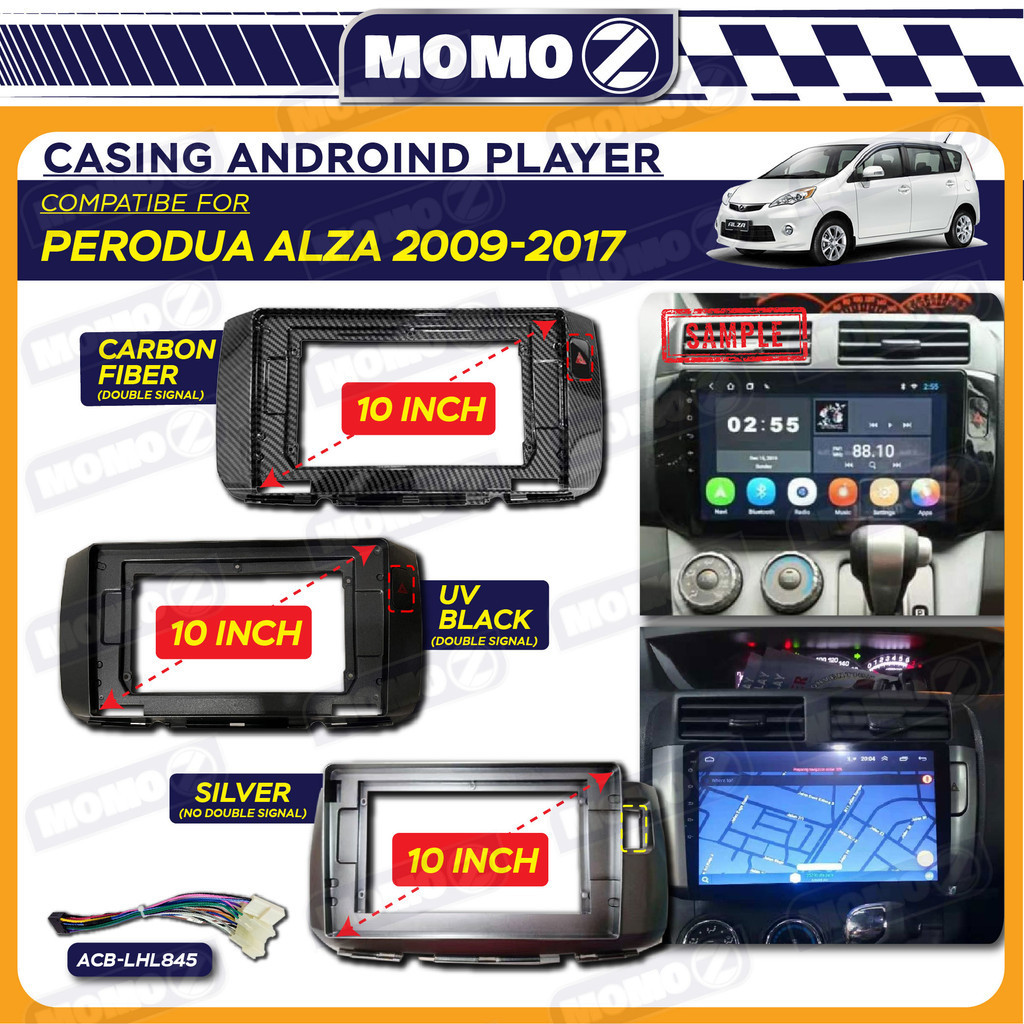 Car Perodua Alza 2009-2017 Dashboard Audio Android Player Casing High ...