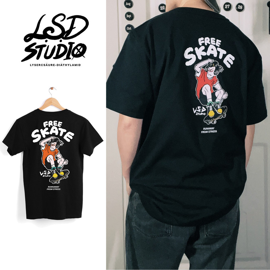 LSD|Designer Hand-Painted Skateboard Hurricane Rampage Samurai Short T ...