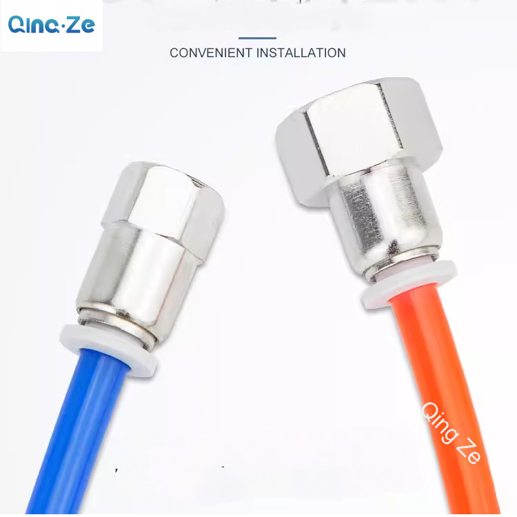 Pneumatic Components Quick Insert Air Pipe Joint Copper Joint Internal Thread Straight-through ...