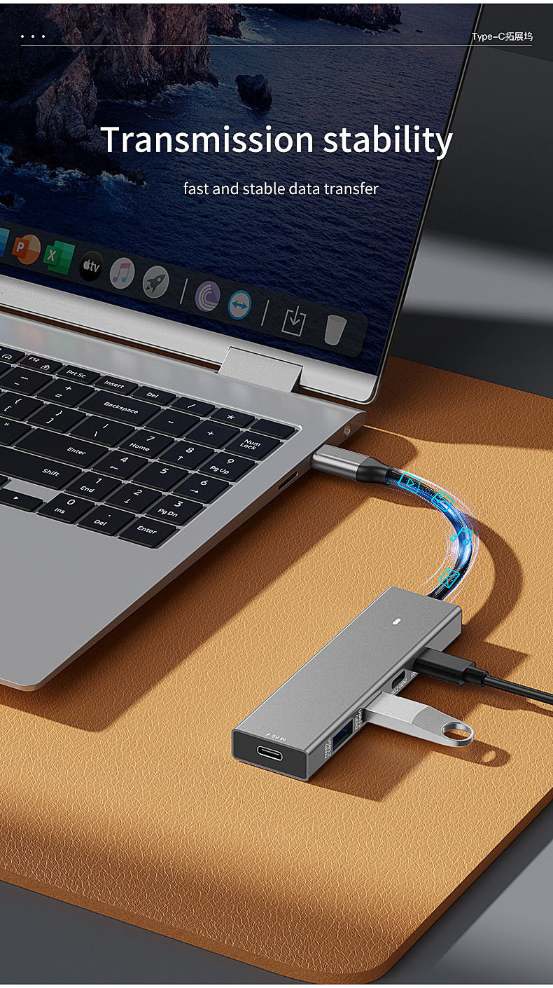 USB C HUB 5 in 1 Ultrahigh speed 10Gbps USB 3.2 GEN 2 Expansion Dock ...