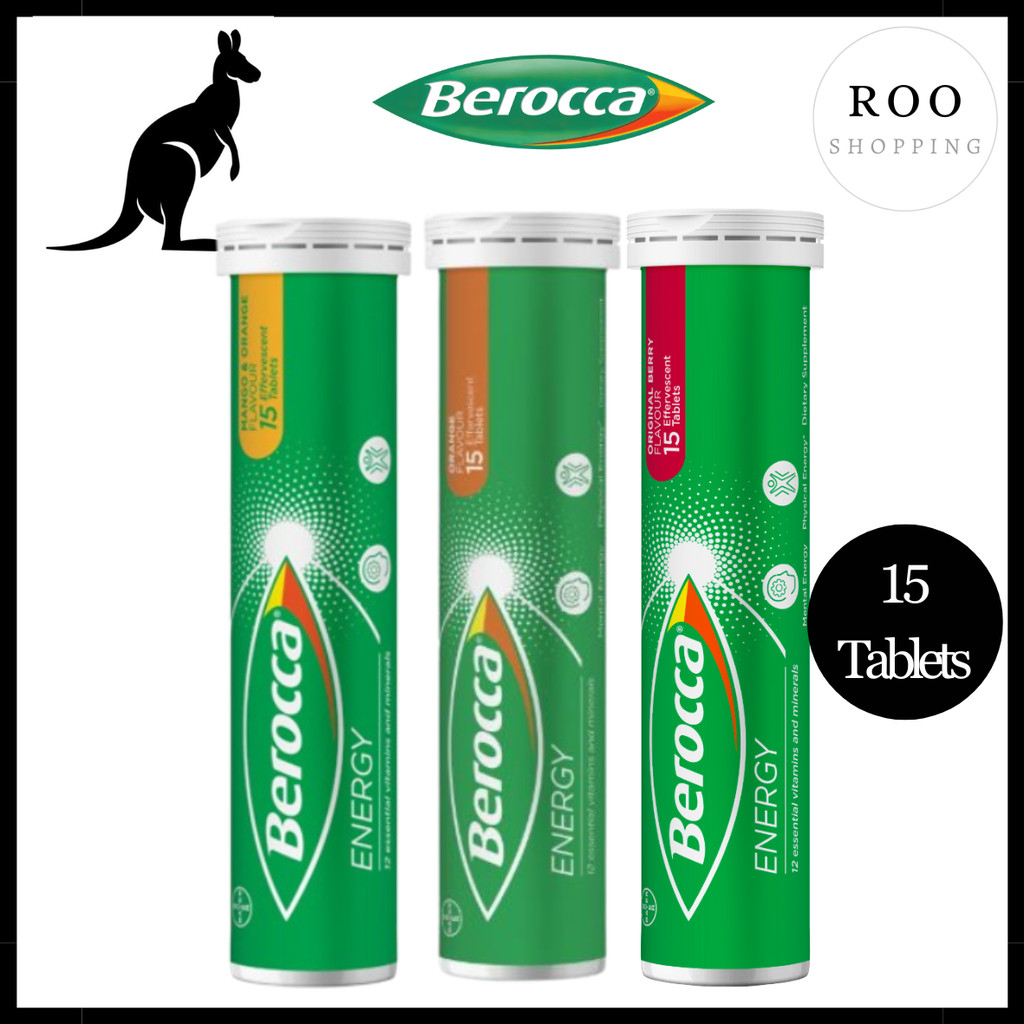 Berocca Australia Energy Effervescent 15 Tablets - NEW Packaging ...
