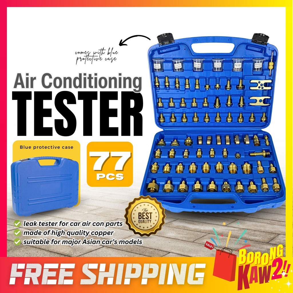Automotive Air Conditioner Tester 77 Pieces Tool Set Kereta Leaking ...